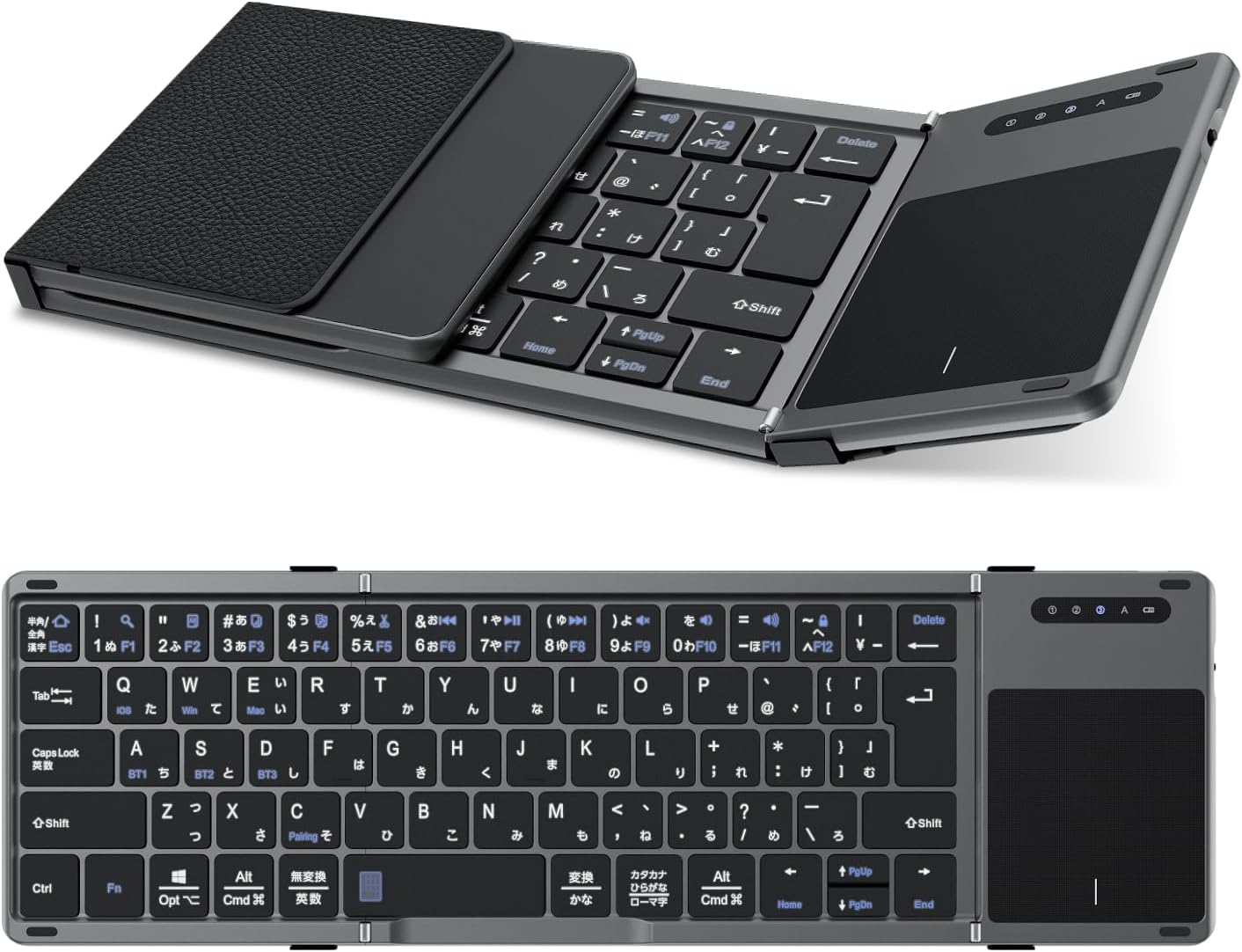 Amazon.co.jp: EWIN ワイヤレス キーボード Bluetoothキーボード 折りたたみ タッチパッド搭載 JIS日本語配列 スマホ タブレット PC ノ一トバソコン ipadに ...