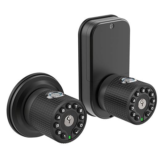 BOTHSTAR Double Sided Keyless Door Knob Lock with Fingerprint and ...