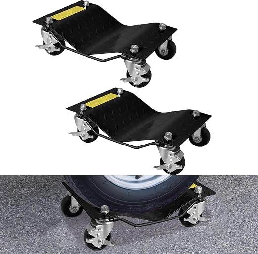 Amazon.com: Car Dolly Set of 4 Heavy Duty Car Wheel Dolly Set for ...
