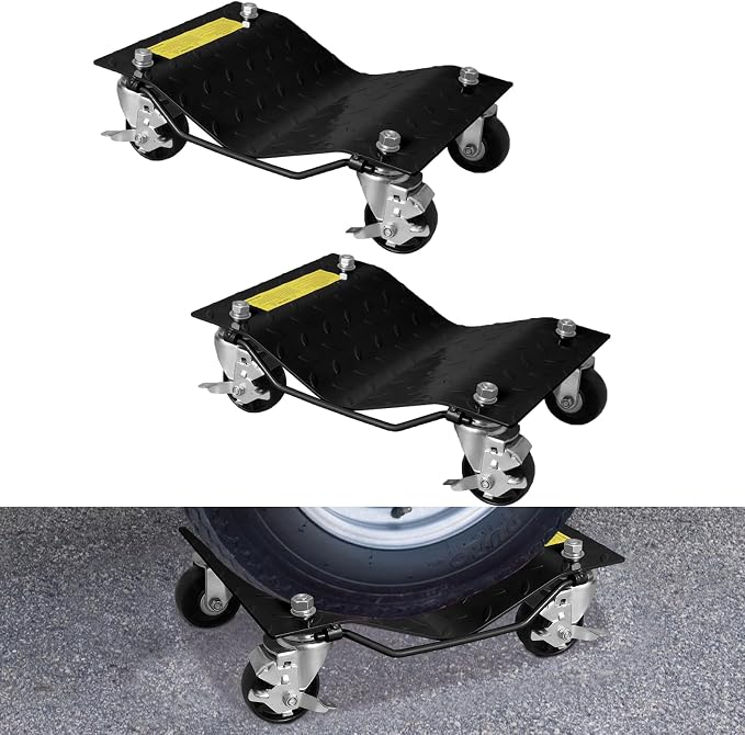 Amazon.com: Car Dolly Set of 4 Heavy Duty Car Wheel Dolly Set for ...