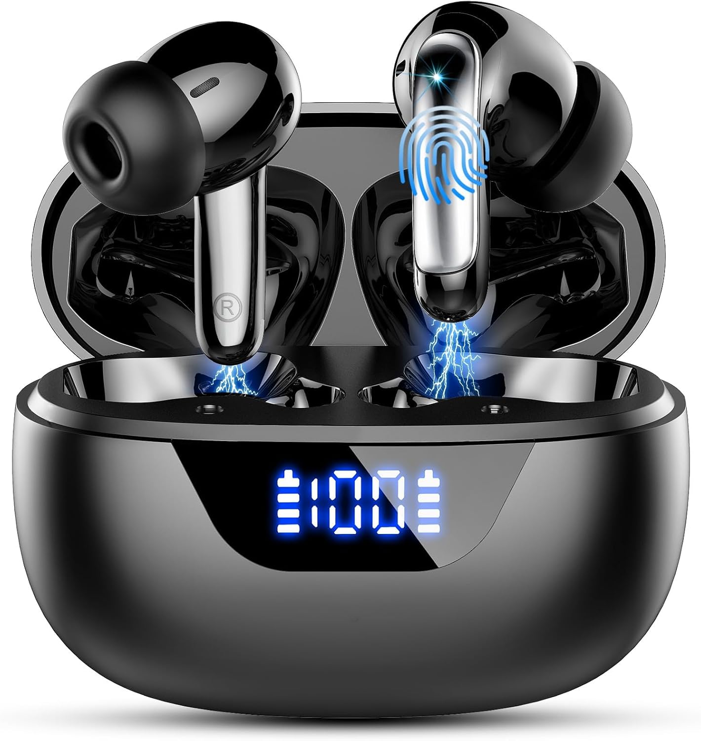 Wireless Earbuds, Bluetooth 5.3 Headphones with 4 ENC Noise Cancelling ...