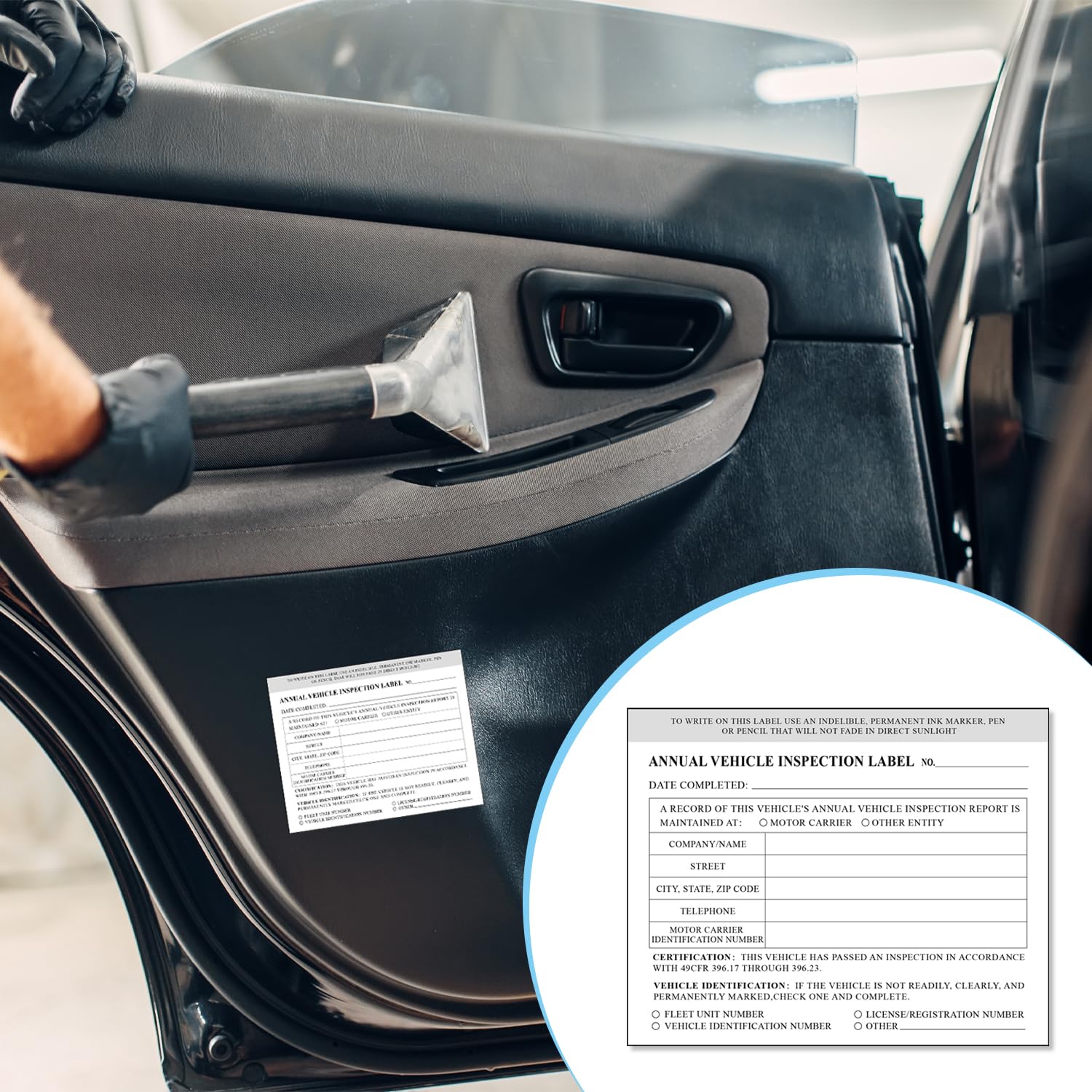 Forms 50 Pack Vehicle Inspection Label 5 Mil Annual Inspection Near Me