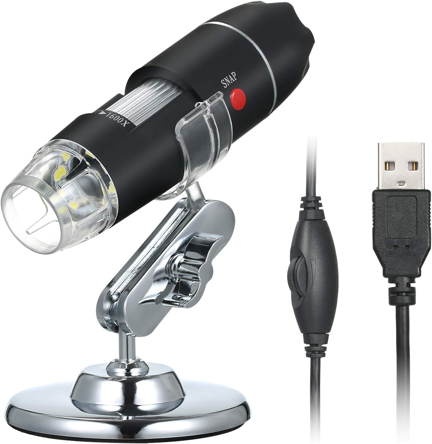 Amazon.com : Andoer USB Digital Microscope 1600X Magnification Camera 8 ...