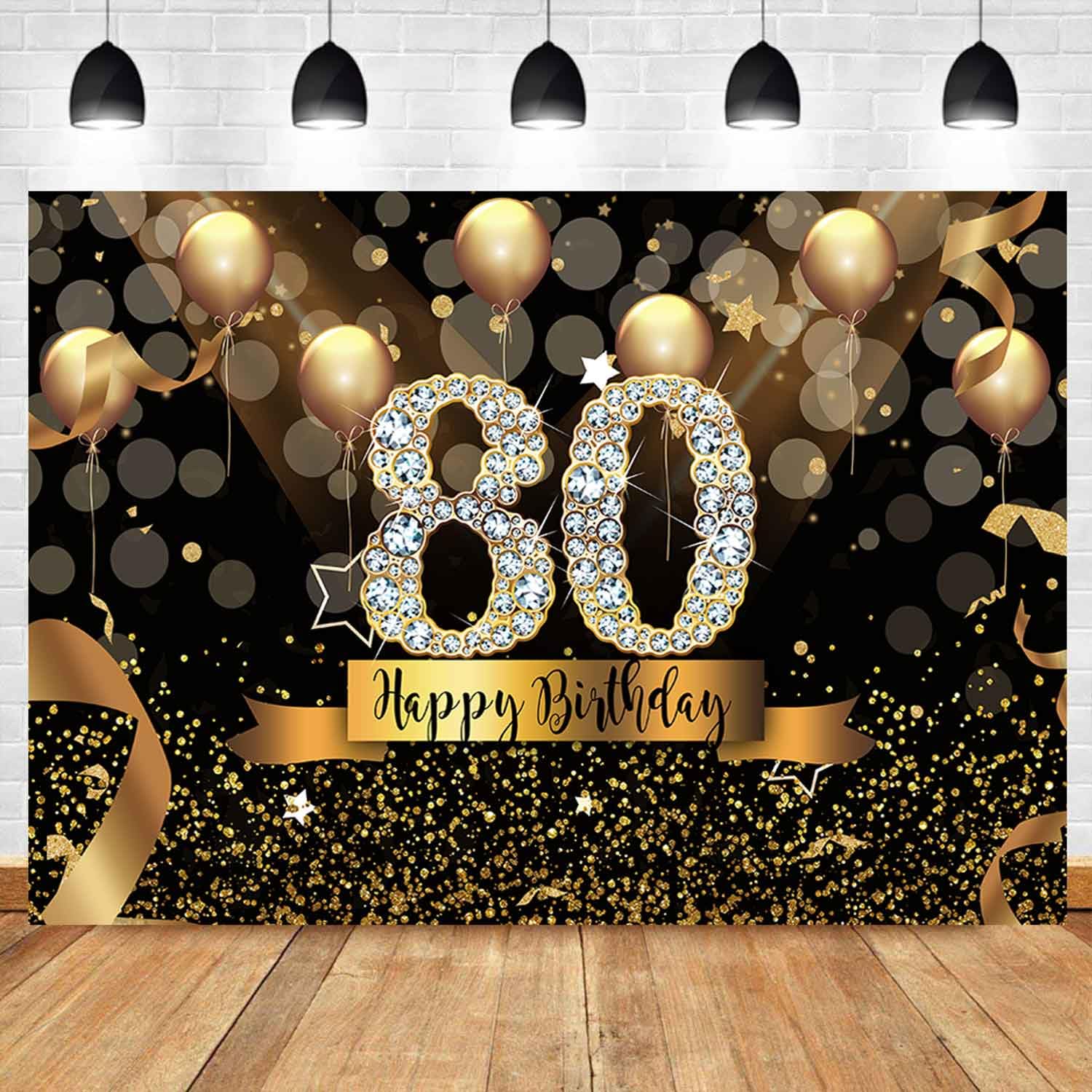Banner De Feliz Cumpleaños Número 80-clip Art Download Free Image