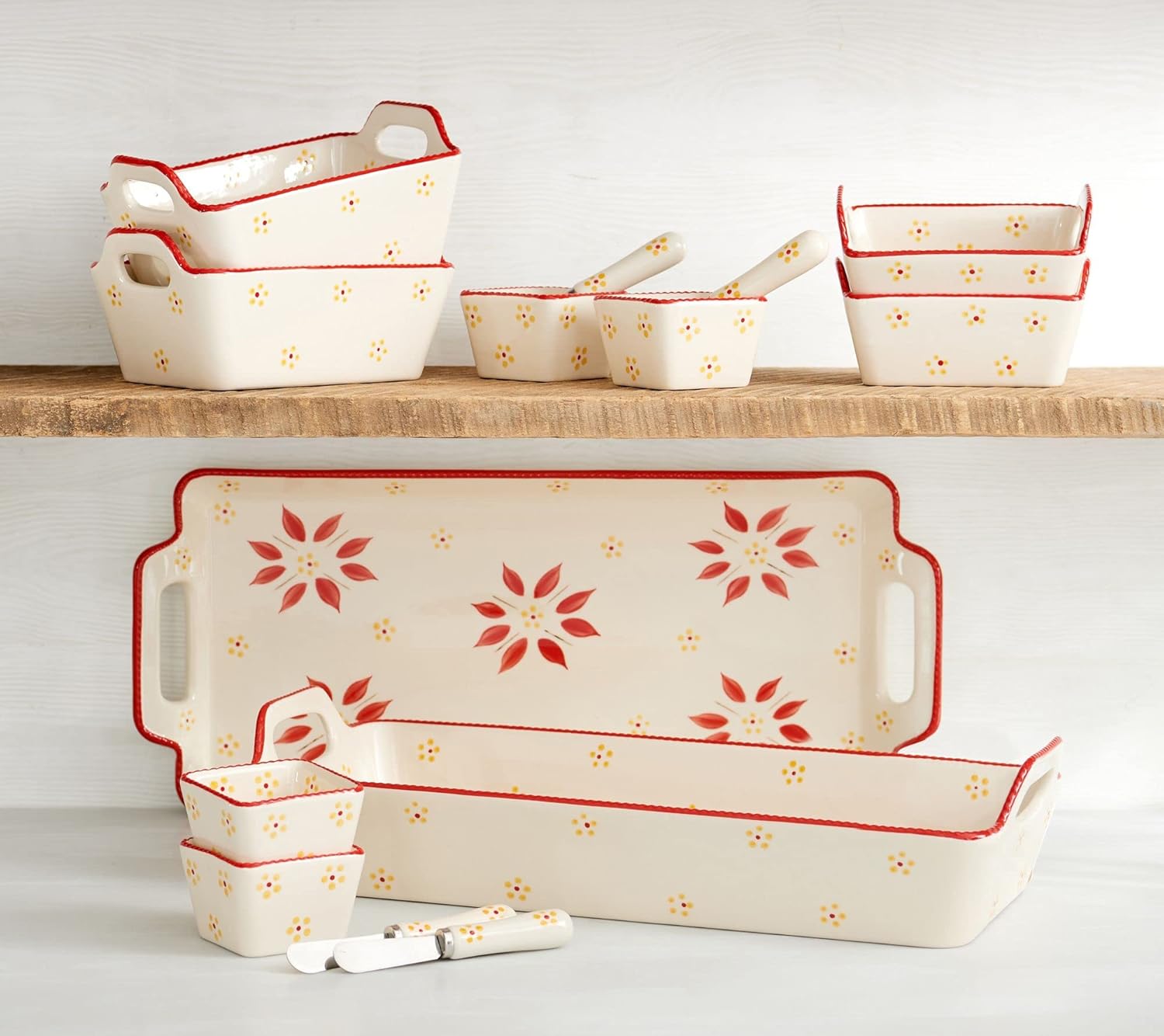 Amazon.com: Temp-tations 14 pc Bake & Serve Set: 1 Casserole Dish, 1 ...