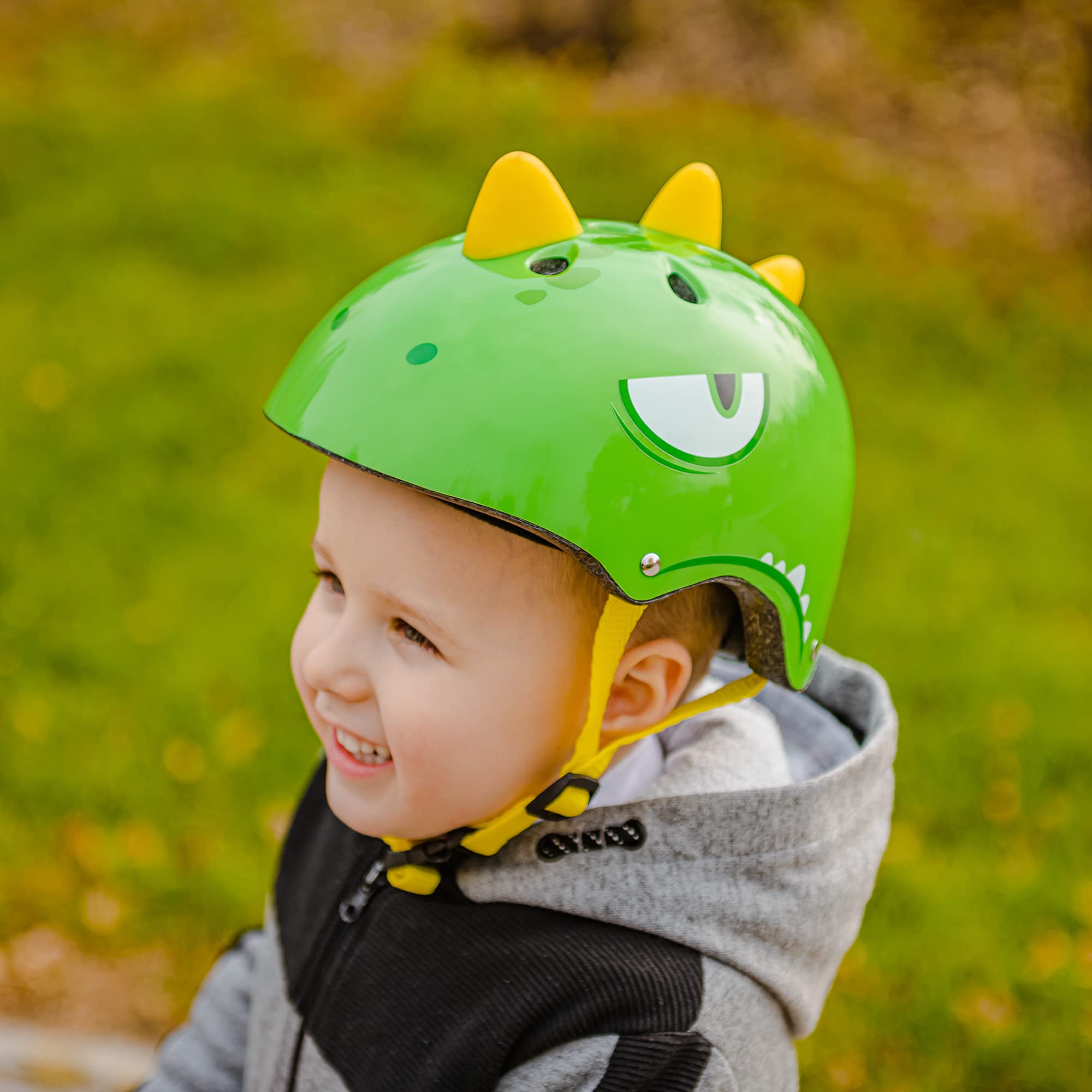 Snapklik.com : Dino Kids Bike Helmet Dinosaur Design Multi-Sport Helmet ...