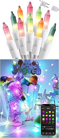 Amazon.com: 150 Count 34.8ft Incandescent Pastel String Lights + 100 ...