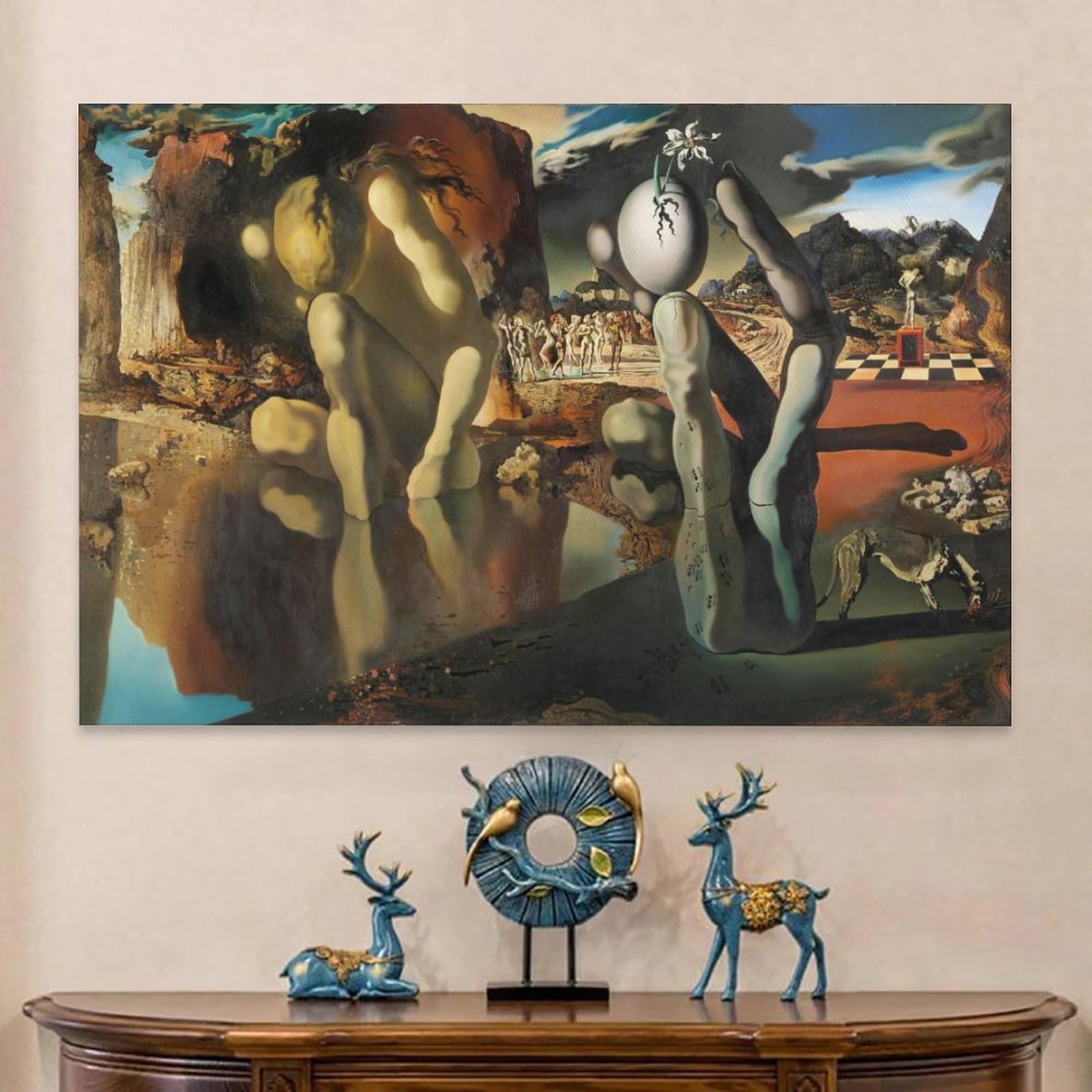 Narcissus Painting Salvador Dali Metamorphosis Of Narcissus By