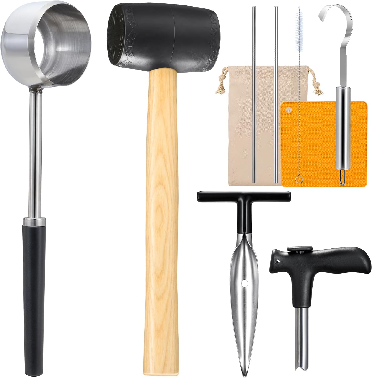 Amazon.com: Coconut Meat Removal Tool Set, Food Grade Stainless Steel ...