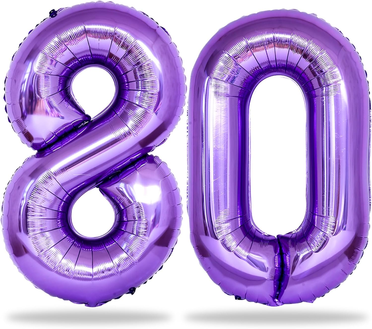 Amazon.com: 80th Birthday Balloons Purple for Women, 40 Inch Giant ...