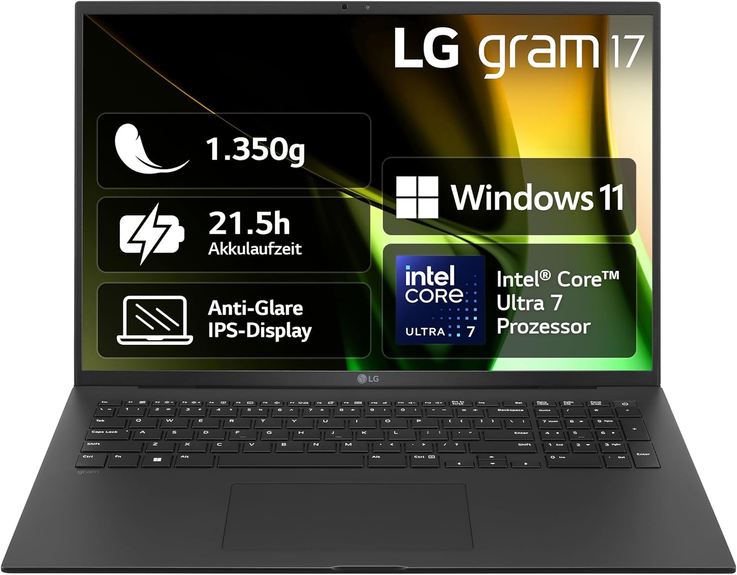 2024 LG gram 17 Zoll Notebook - 1350g Intel Core Ultra7 Laptop - Schwarz: Amazon.de: Computer ...