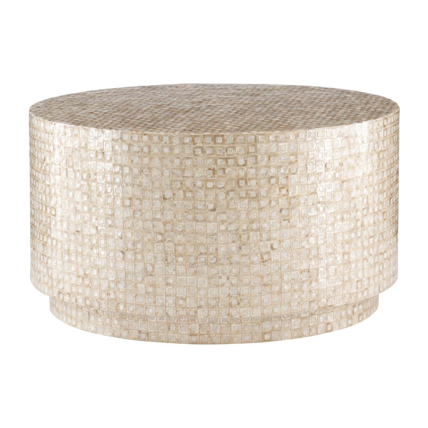 Linon Perrin Capiz Mosaic Coffee Table