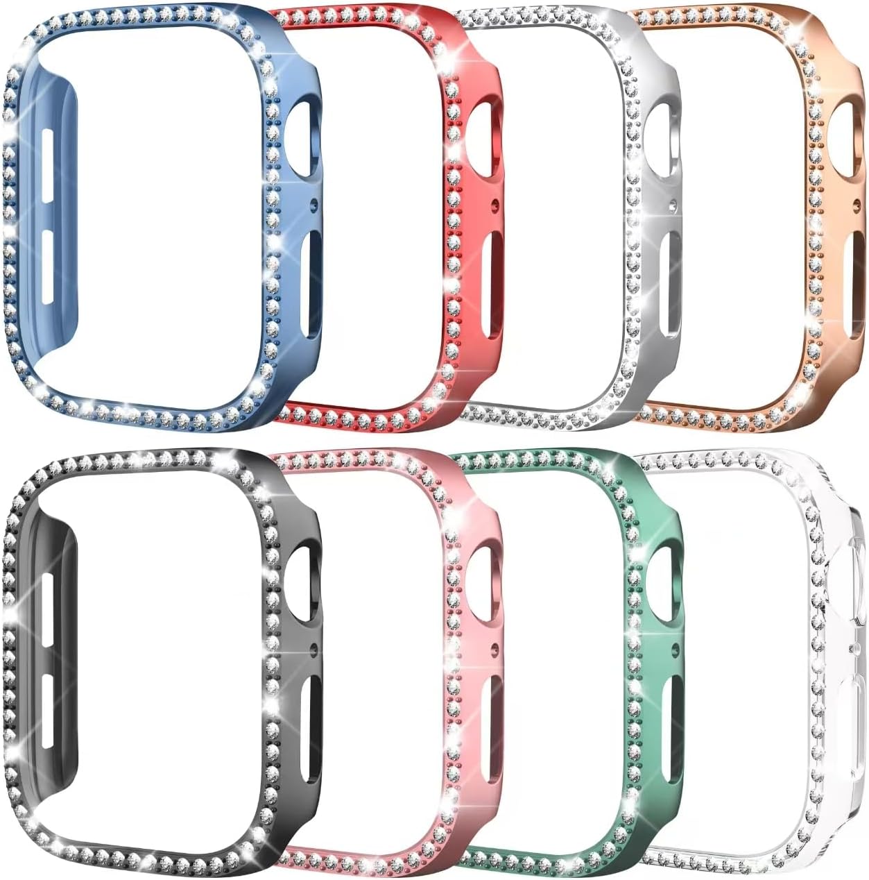 Amazon.com: shenou 4 Pack Bling Case for Apple Watch Series 10 42mm ...