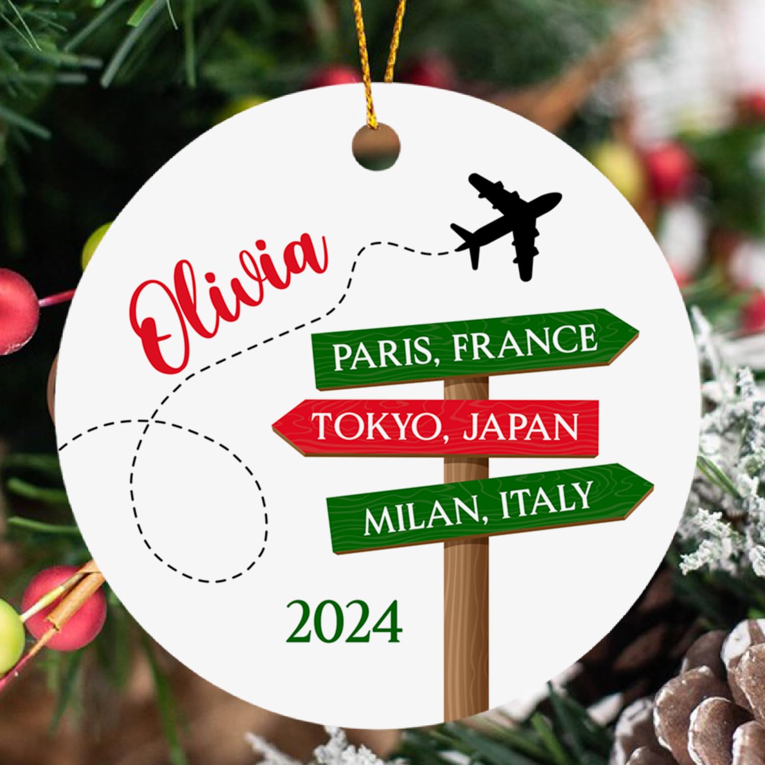 Amazon.com: Travel First Christmas Ornament 2024, Personalized Vacation ...