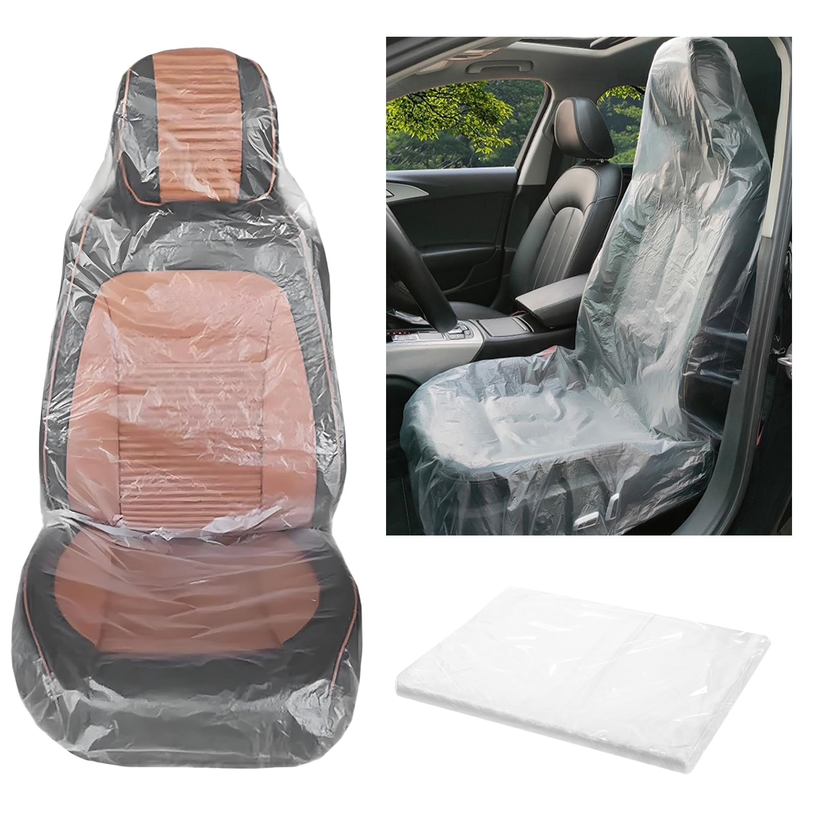 Amazon.com: DIVINA VITAE 100Pcs Ultra-Thick Disposable Car Seat Covers ...
