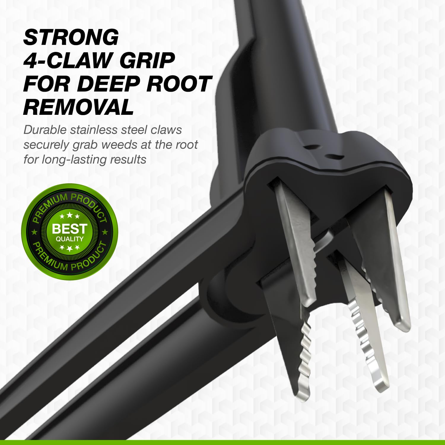 Snapklik.com : Weed Puller Tool 4-Claw, Extra-Long 43” Handle, No ...