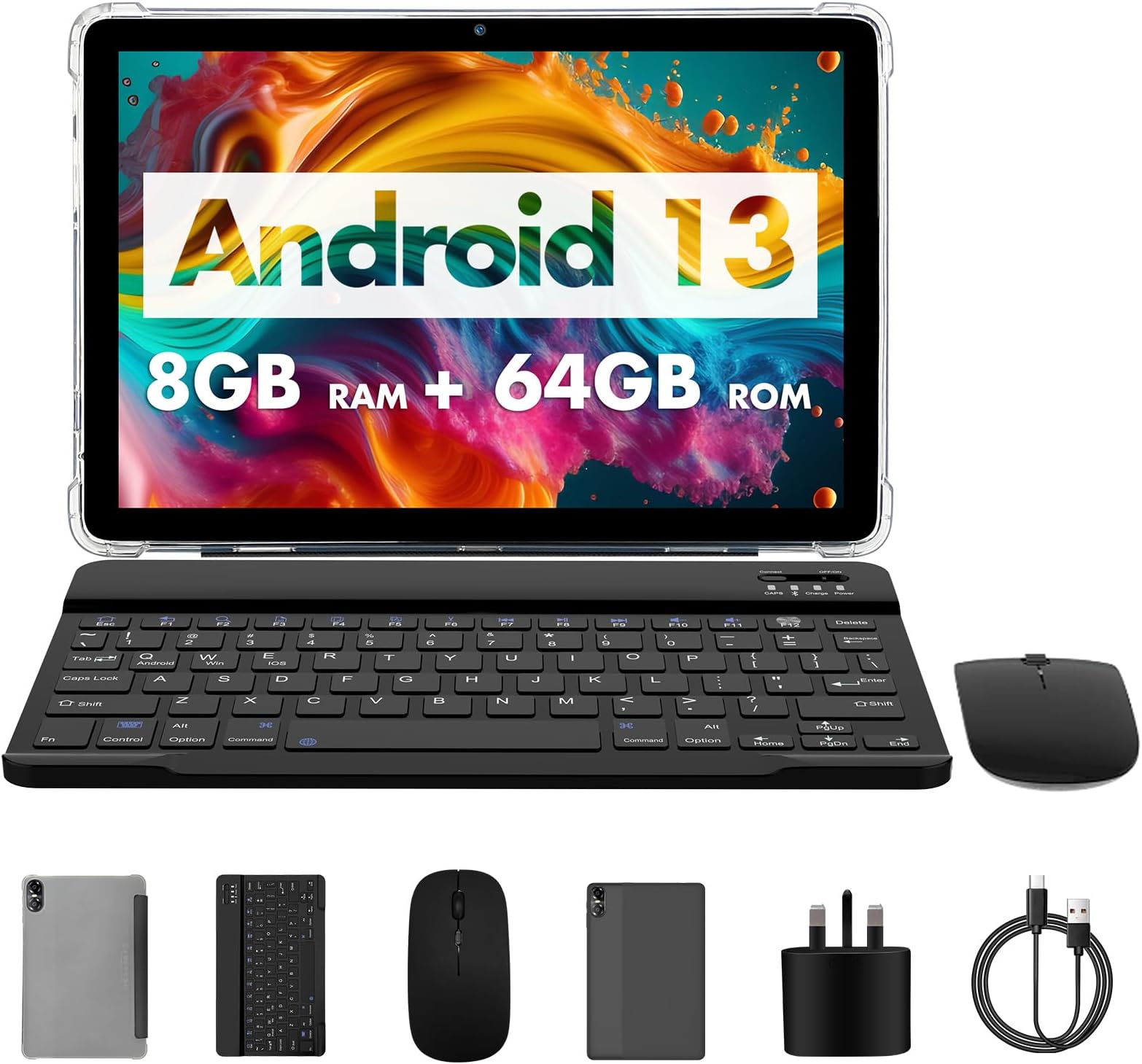 FASHERA Tablet 10 Inch Android 13 with 12GB RAM + 128GB ROM (Expand to ...