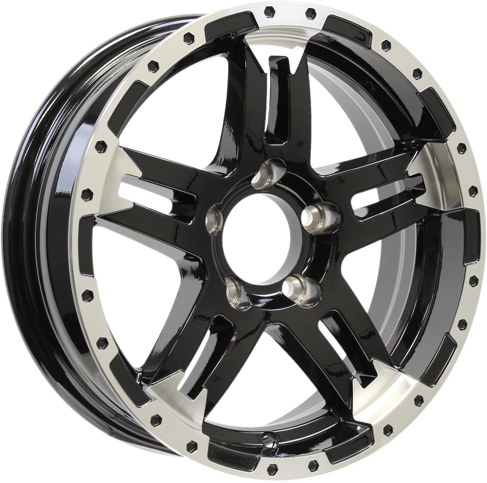 Amazon.com: Rhino 15x5, 5x4.5 Premium Aluminum Trailer Wheel, Black ...