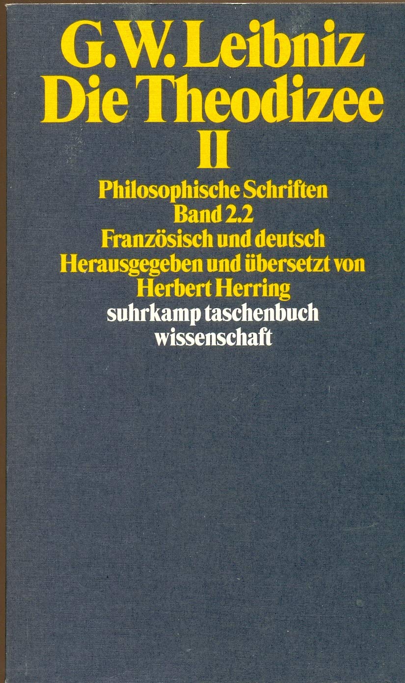Amazon.com: Die Theodizee.: 9783518288658: Leibniz, Gottfried Wilhelm ...