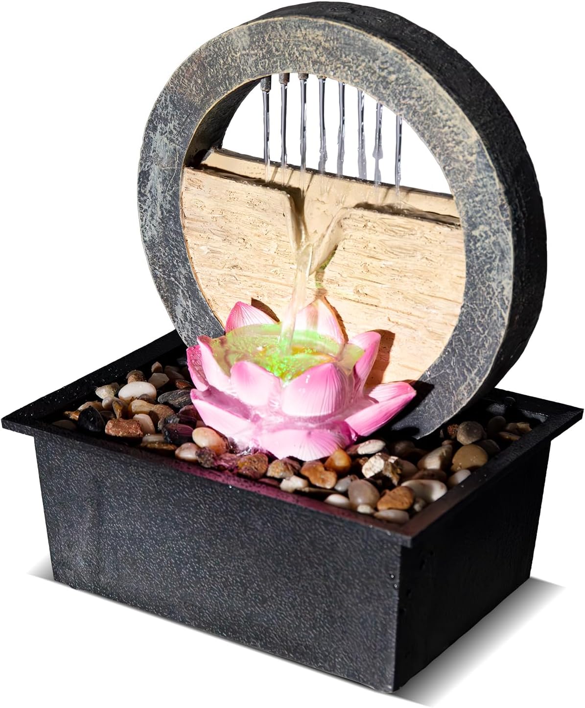 Amazon.com: Vipush Tabletop Water Fountain, Zen Peaceful Water ...