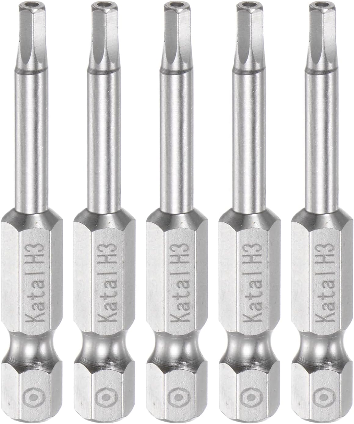 HARFINGTON 5pcs H3 Hex Screwdriver Bit 1/4" Hex Shank 2" Length ...