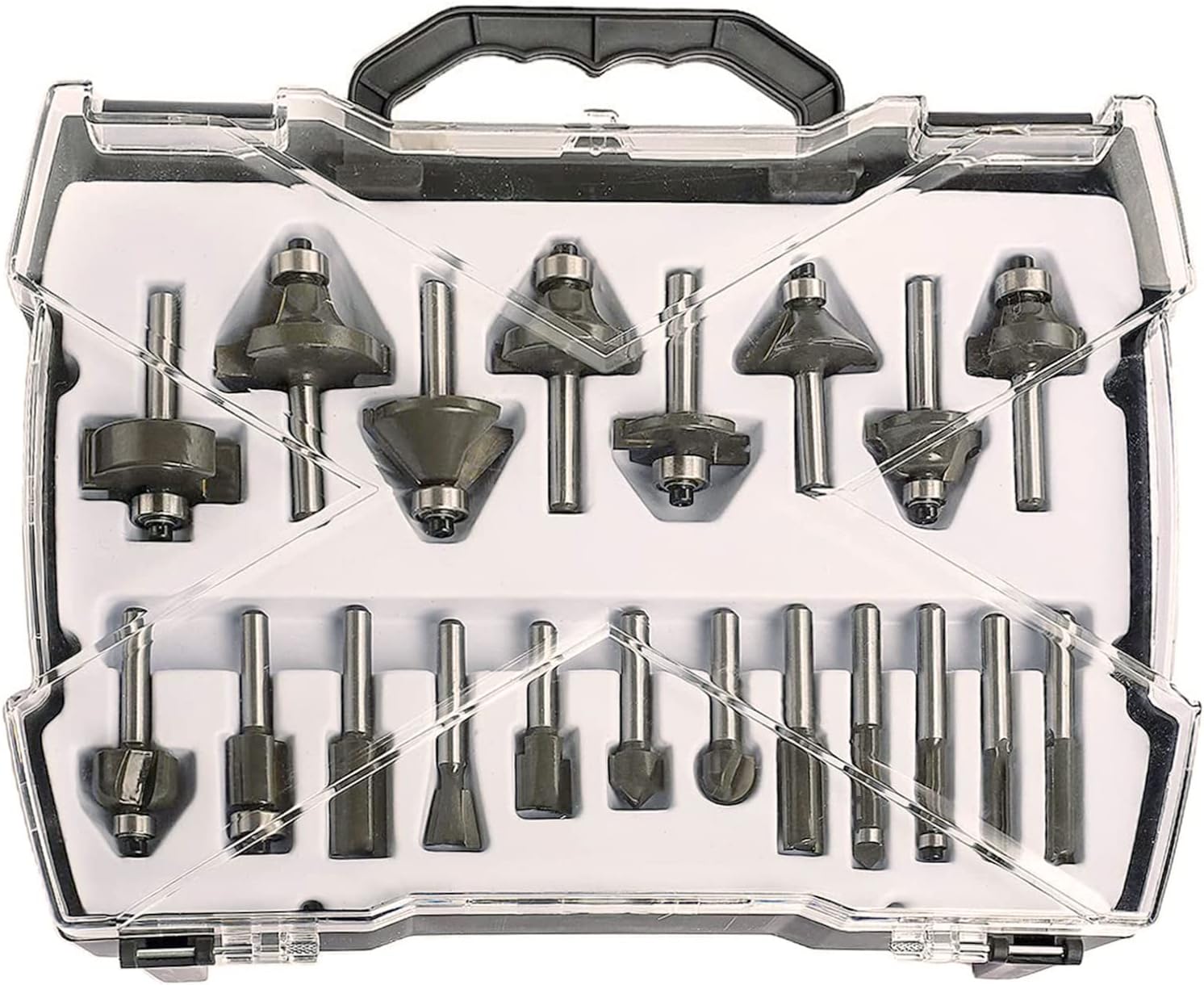 Sinoprotools 1/4 Router Bit Sets, 20Pcs Router Bit Set 6.35mm 1/4 inch ...