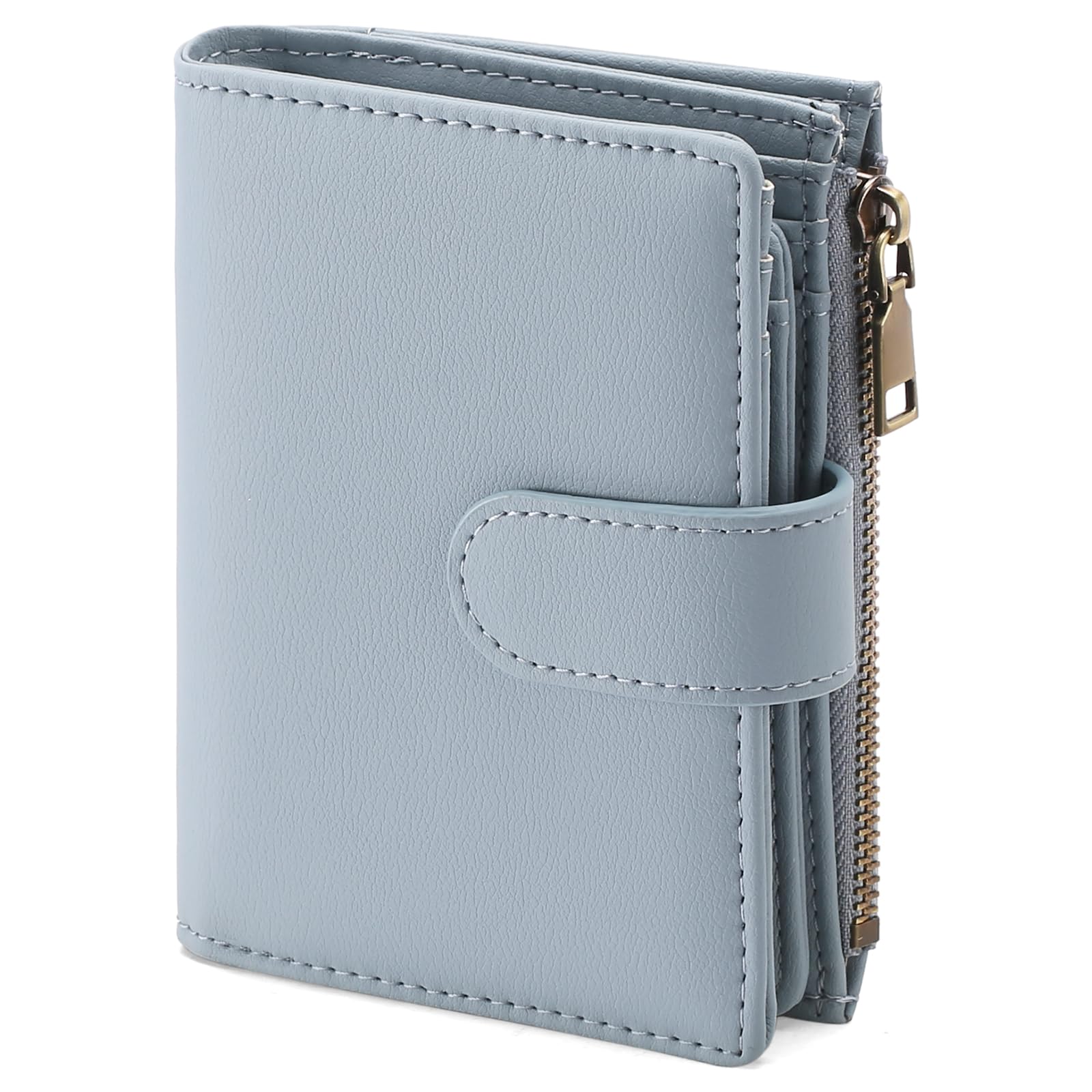 GAEKEAO Small Wallets for Women Leather RFID Blocking Bifold Zipper ...