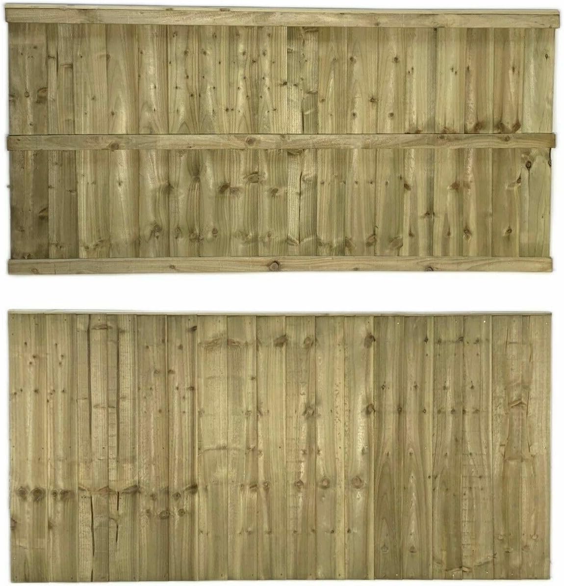 Wdith: 6ft (183cm) x Height: 1ft Premier Flat Top Fence Panel Pressure ...