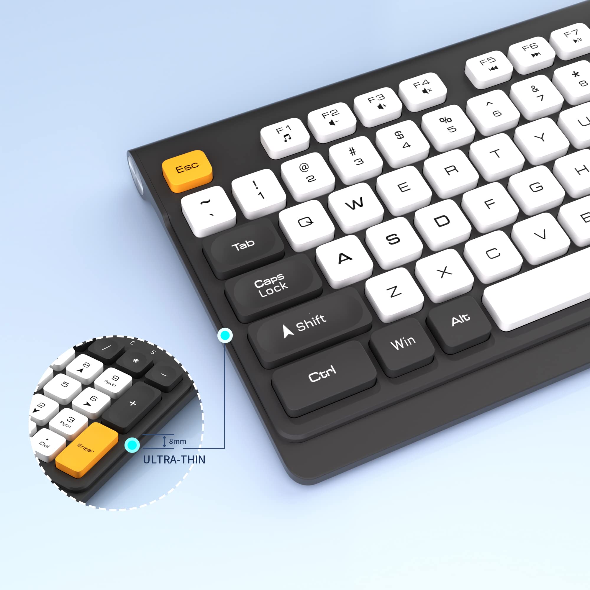 Snapklik.com : Wireless Keyboard Mouse Combo, MageGee V650 Quiet Full ...