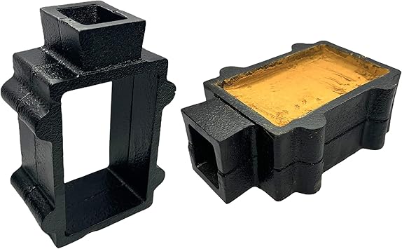 Amazon.com: Cast Iron 2-Part Flask Mold for Sand Casting Size: (4-3/4 ...