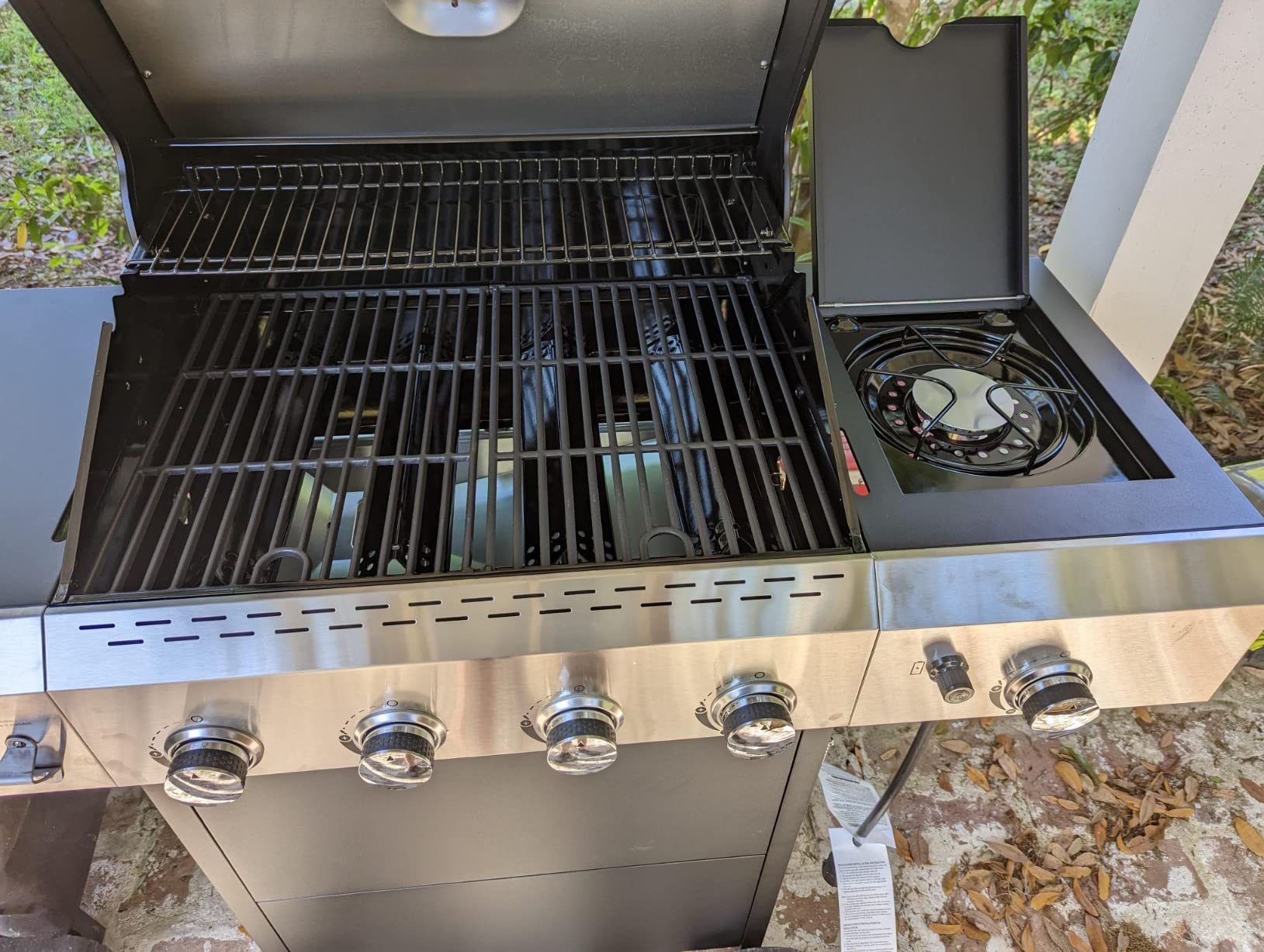 $46/mo - Finance Amazon Basics Freestanding Gas Grill with Side Burner ...