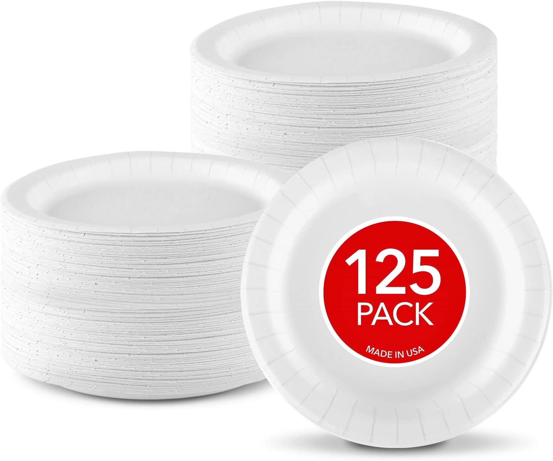 Amazon.com: 8.5 Inch Coated Paper Plates, Heavy Duty, Disposable Large ...