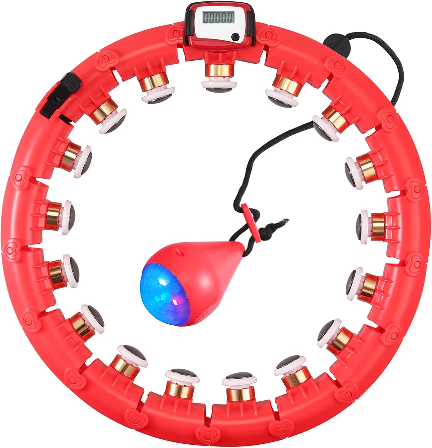 Anbte Weighted Smart Hula Hoop with 360 Degree Colorful lights ...