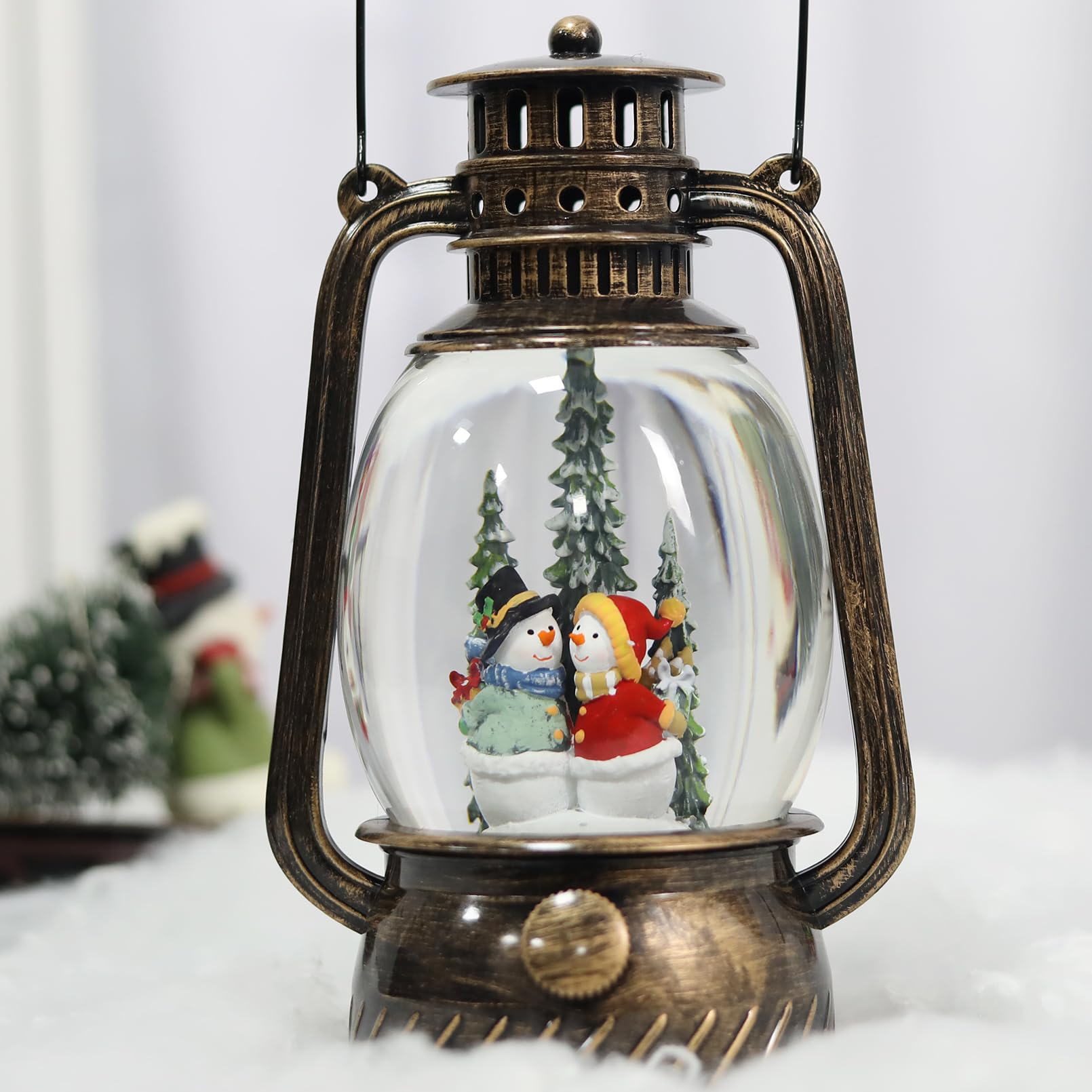Amazon.com: Christmas Decorations Snow Globes Snowman Musical Lighted ...