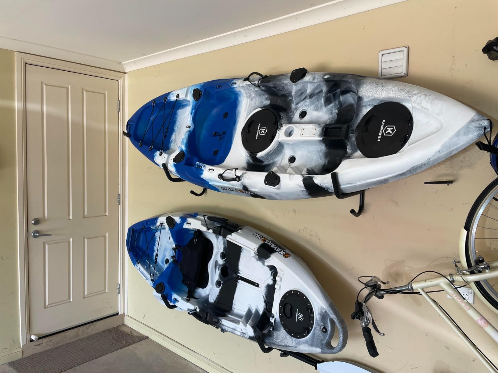 Kayak Wall Mount Storage Rack, Heavy Duty Kayak Hooks for Garage Wall ...
