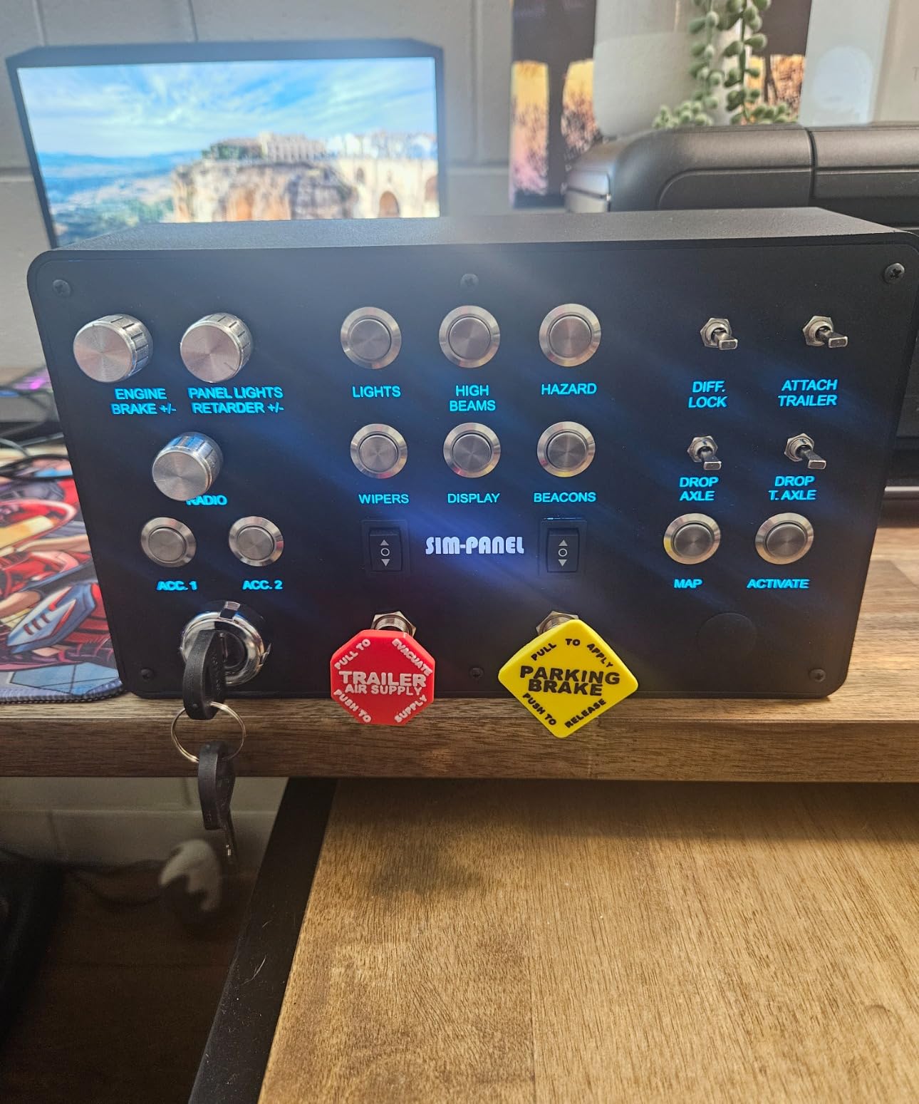 SIM-PANEL auxiliary Classic ATS/ETS2 Button Box for American Truck ...