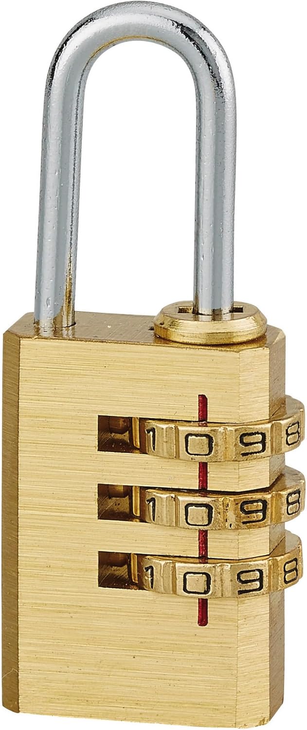 THIRARD Combination Padlock 208 – Solid Brass Body, Resettable 3-Digit ...