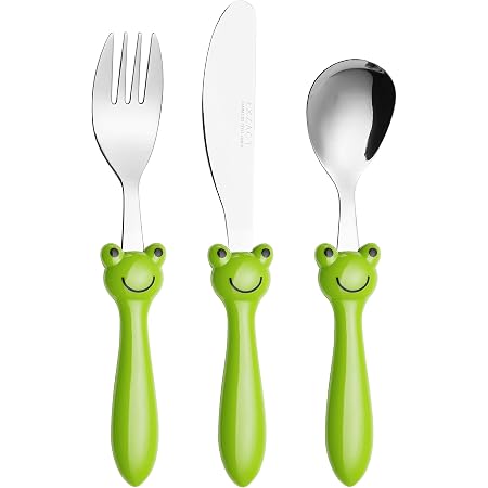 Exzact Children's Cutlery Stainless Steel 3pcs Set/Kids Cutlery/Toddler ...