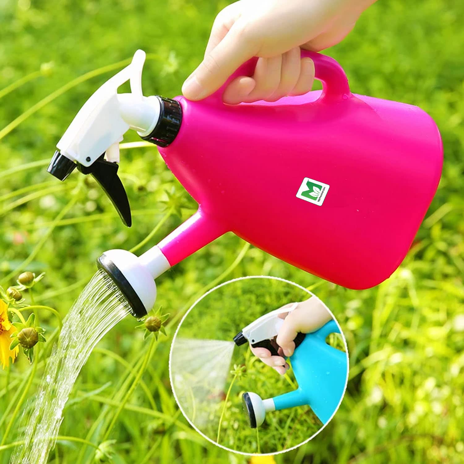 MyOwnGarden Plastic Watering Can with Sprayer 1 Litre (2 in 1 ...