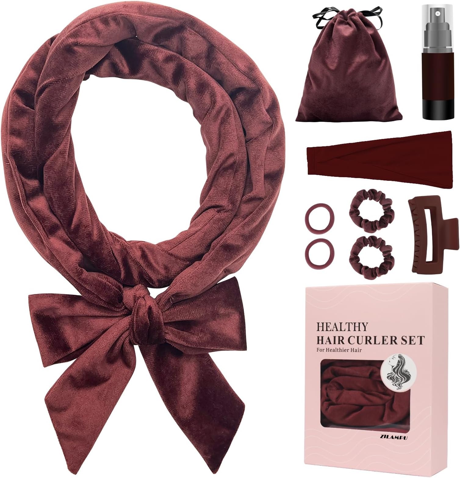 Amazon.com : ZILAMPU Hair Curler Headband, No Heat Overnight Hair ...