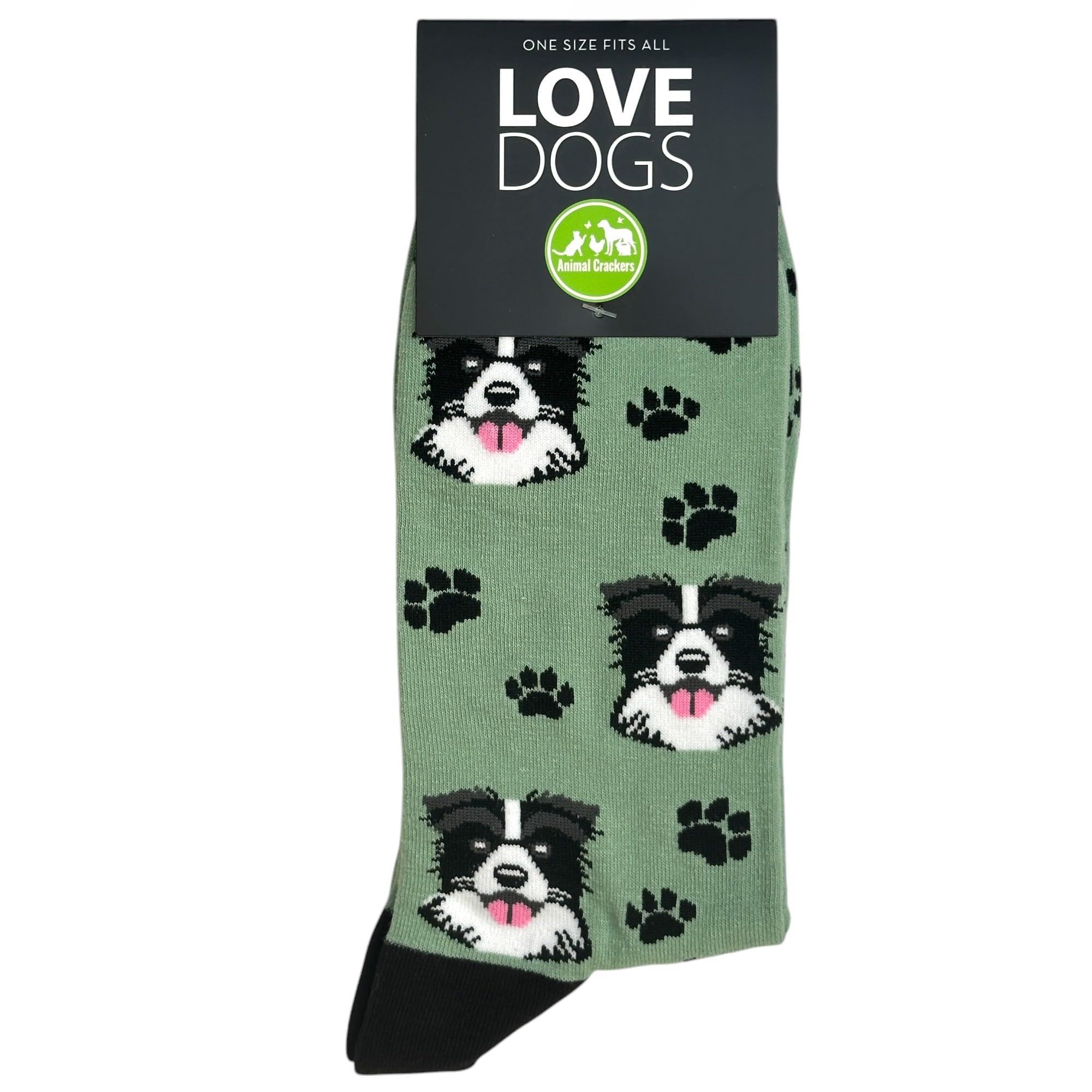 Animal Crackers 'Love Dogs' BORDER COLLIE design Dog Breed Socks, plush ...