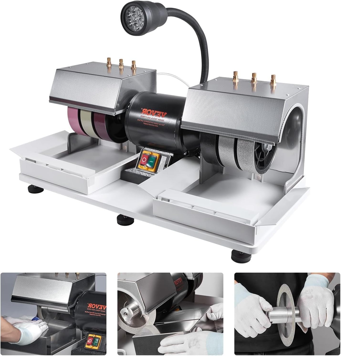 VEVOR Cabbing 6"" 1/4HP 1800rpm Efficient, Lapidary Grinder Polisher ...