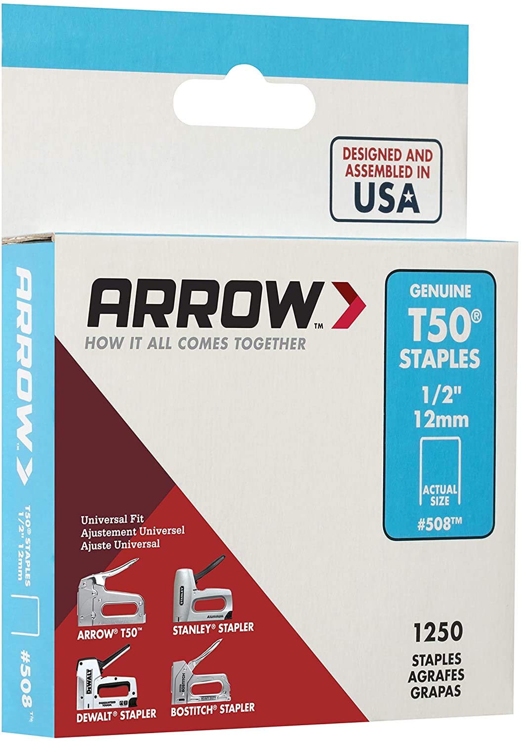 Arrow Fastener 508 Genuine T50 12-Inch Staples - 4 Nepal | Ubuy