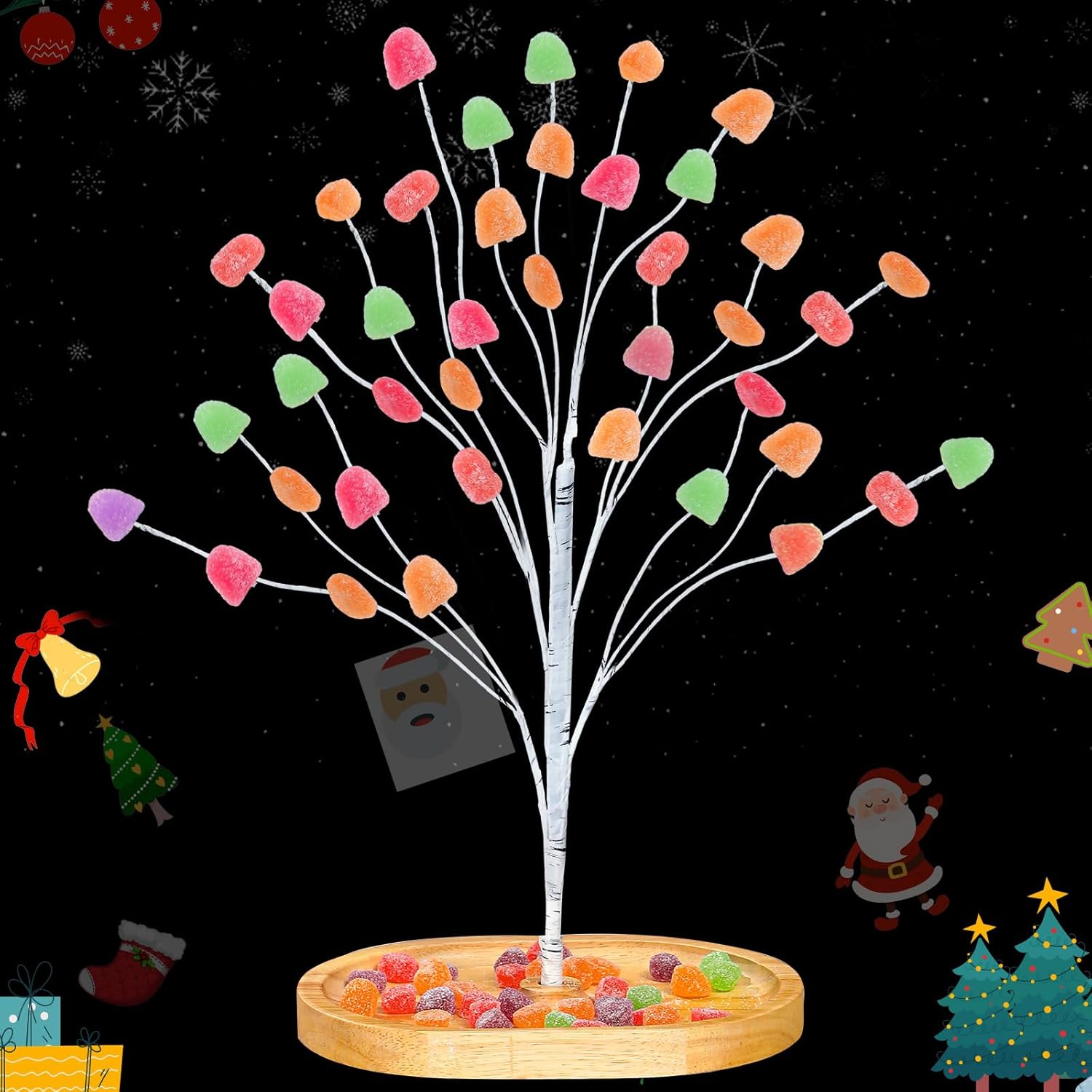 Amazon.com: Reallnaive 17.7 in Christmas Gumdrop Tree Xmas Artificial ...