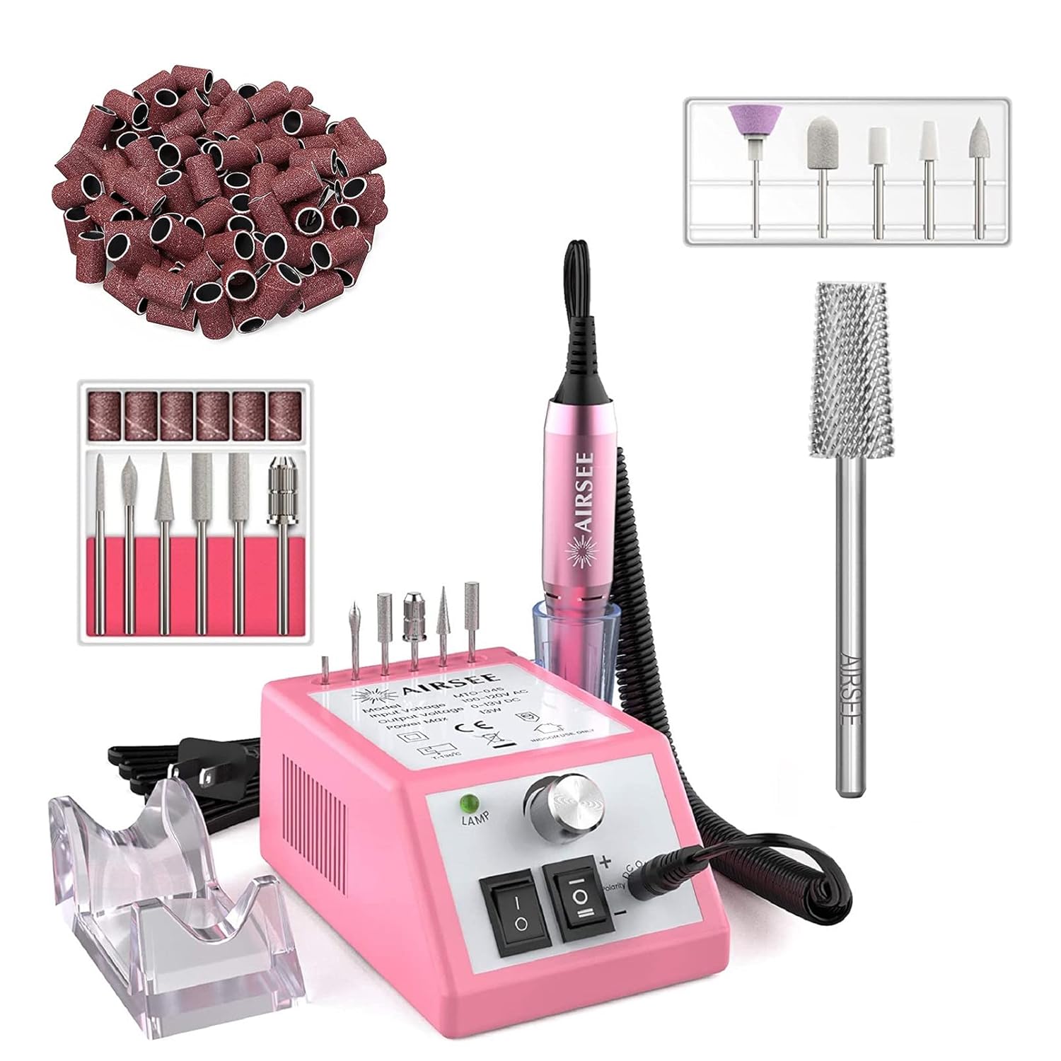 Amazon.com: AIRSEE Professional Electric Nail Drill Machine 20000 RPM ...