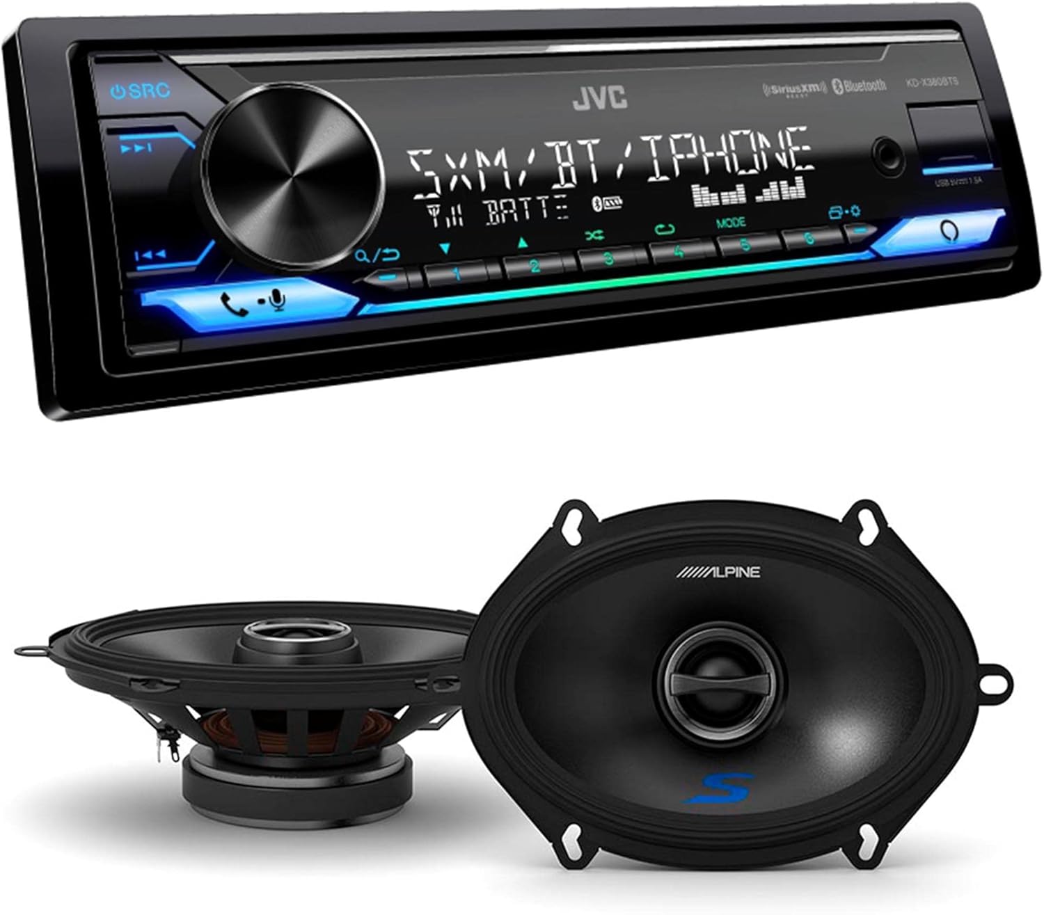 Amazon.com: JVC KD-X380BTS Digital Media Receiver Featuring Bluetooth ...