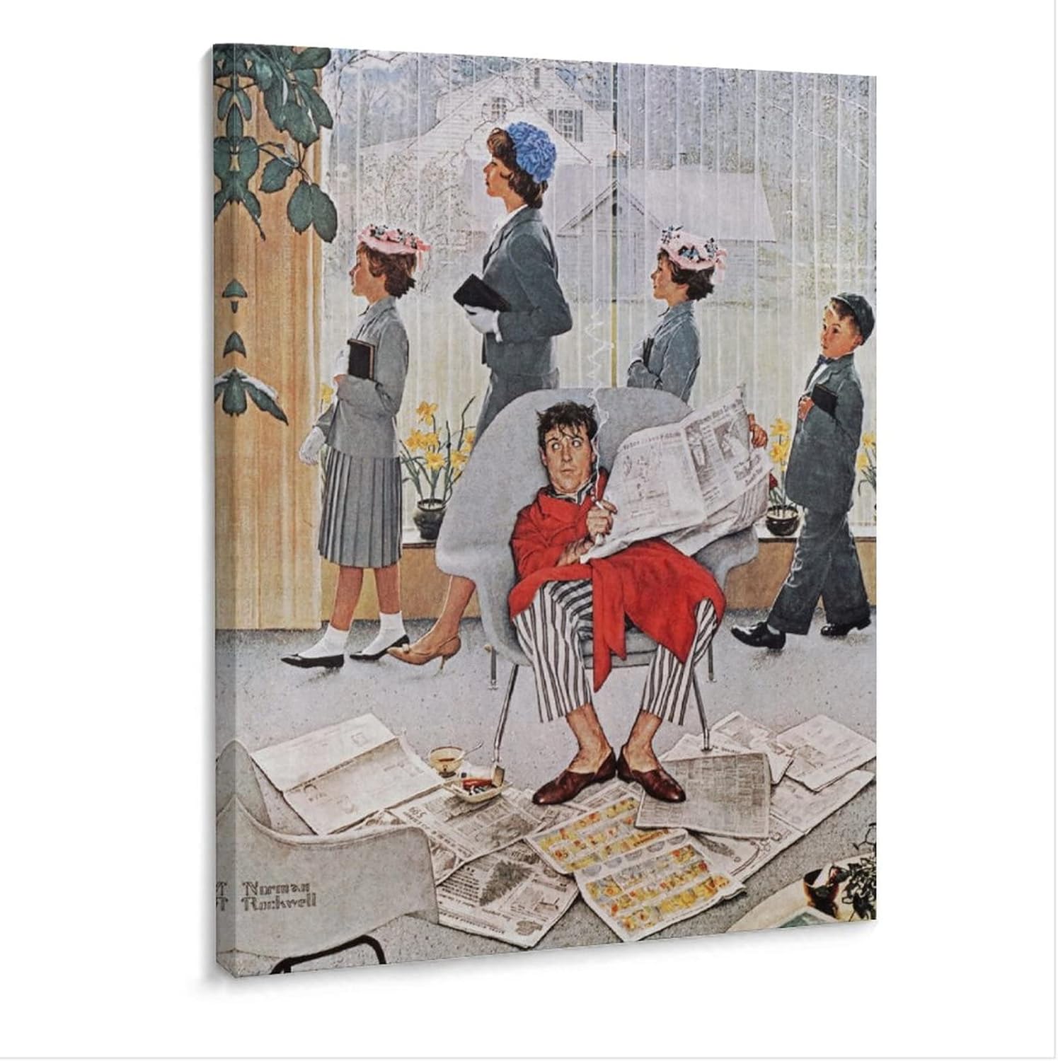 Amazon.com: 28+ Norman Rockwell Canvas Wall Art Sunday Morning (Easter ...