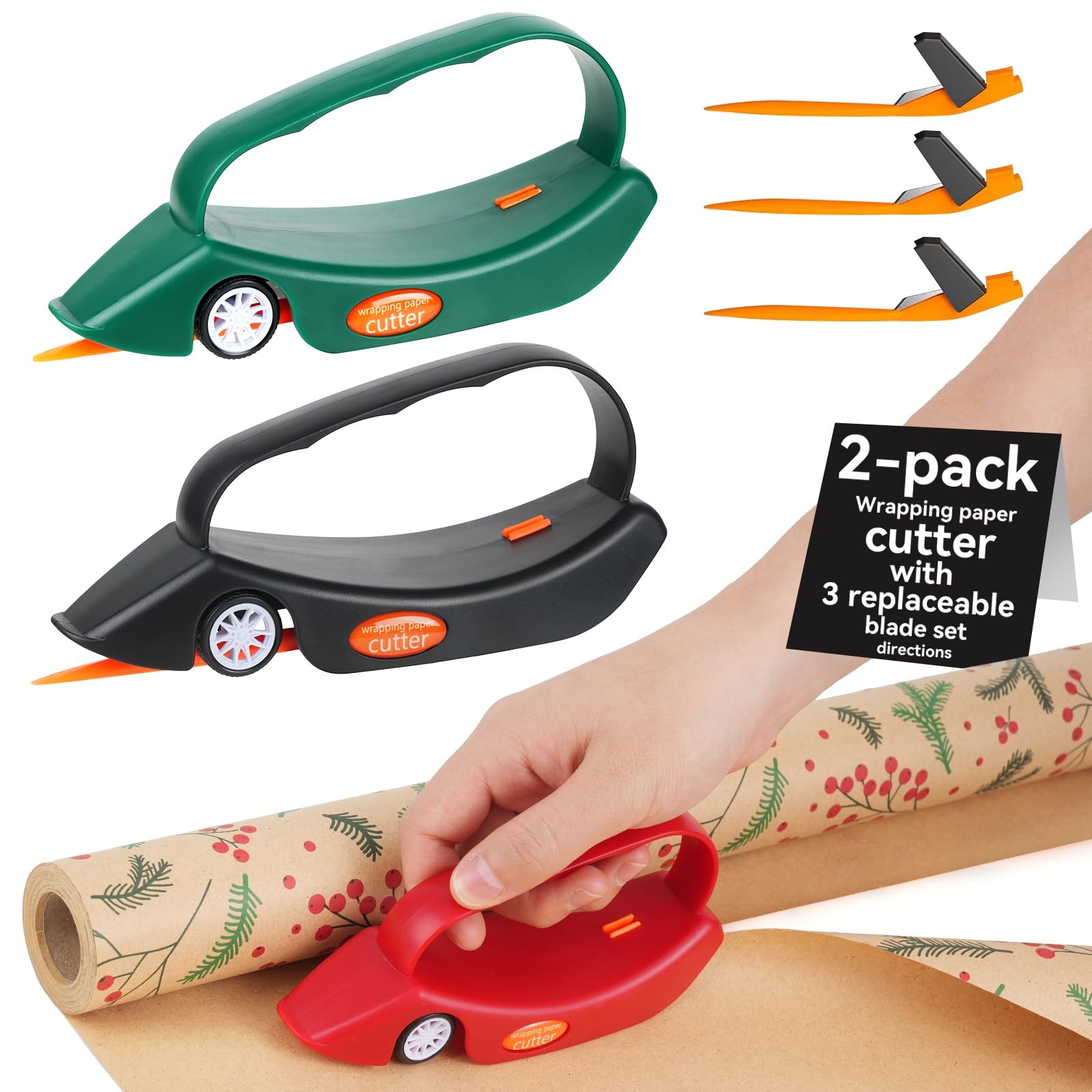 Amazon.com : THURYAL 2PC Wrapping Paper Cutter Gift Wrap Cutter ...