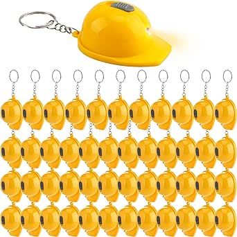 Amazon.com: Rcanedny 48 Pcs Construction Helmet Keychain Hard Hat ...