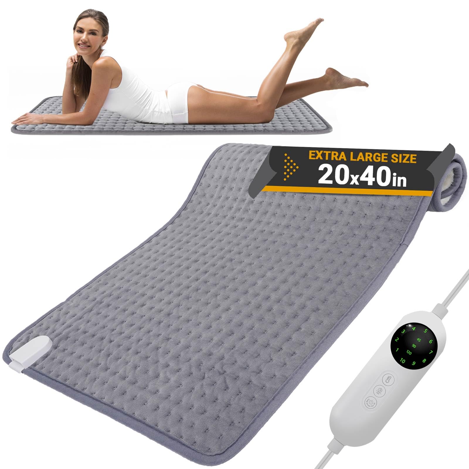 Amazon.com: OCSOSO Large Heating pad for Back Pain Relief, 20" X 40 ...